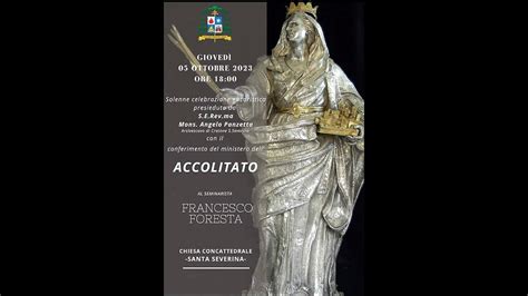 Conferimento Ministero Dell Accolitato Al Seminarista Francesco