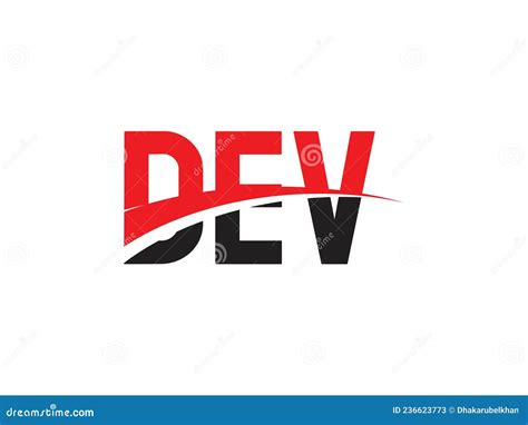 dev letter initial logo design vector illustration stock vector illustration of design black