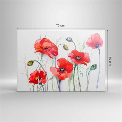 Obraz na płótnie 70x50 cm Kwiaty polskie Arttor Obrazy do salonu