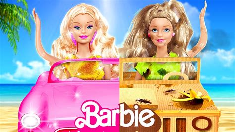 BOGATA BARBIE vs BIEDNA BARBIE rękodzieło z kartonu Ekstremalna