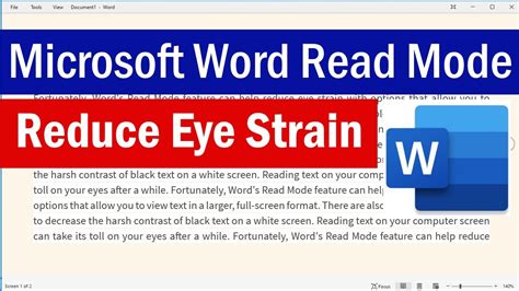 word read mode how to enable and exit read mode in ms word how to reduce eye strain from