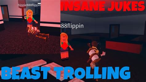 TROLLING BEAST WITH INSANE JUKES Roblox Flee The Facility YouTube