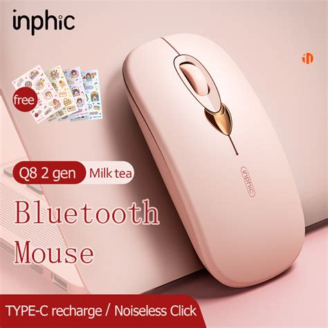 Inphic Q Bluetooth Mouse Rechargeable Ultrathin Wireless Mouse For