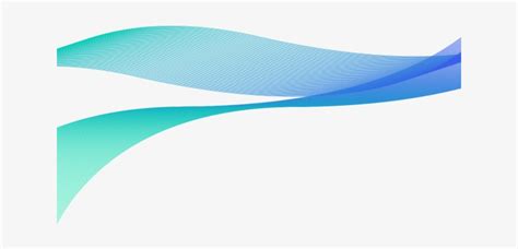 Abstract Blue Wavy Shapes On Transparent Background Transparent