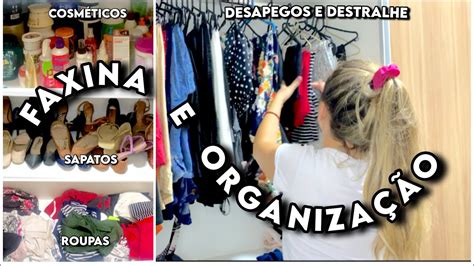 ORGANIZAÇÃO E FAXINA NO GUARDA ROUPAS desapegos e destralhe tirei