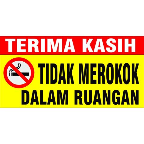 Jual Stiker Terima Kasih Tidak Merokok Dalam Ruangan Shopee Indonesia