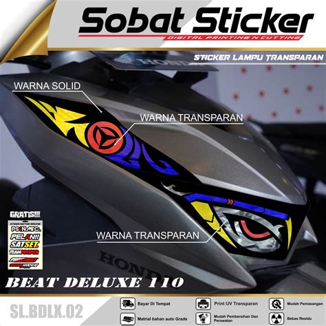 Jual Sb Stiker Variasi Lampu Alis Motor Beat Deluxe Kekinian