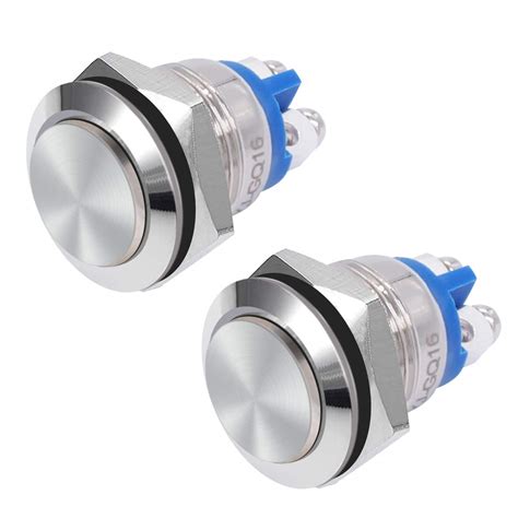 Pushbutton Switches Business Industrial 2 Pcs 19mm Latching Stainless