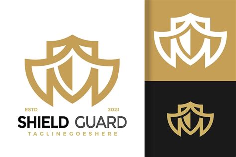 Premium Vector Letter M Shield Guard Logo Vector Icon Illustration