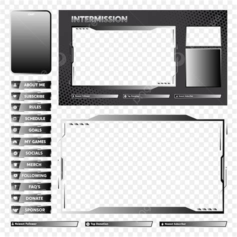 Twitch Overlay Vector Hd Images Twitch Overlay Template Design Silver