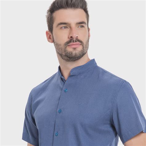 Camisa Manga Curta Slim Fit Gola Padre Remo Fenut Em Promo O Na