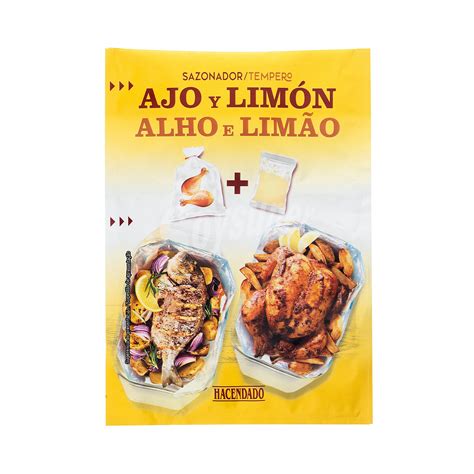 Hacendado Bolsa Para Asar Pollo Al Ajo Y Limon U 30 G