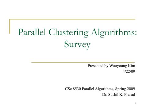 ppt parallel clustering algorithms survey powerpoint presentation free download id 9139011