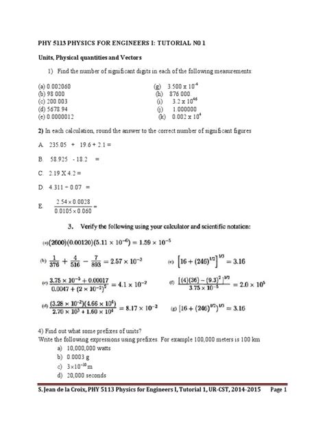 phy5113 tutorial n0 1 questions pdf euclidean vector trigonometric functions