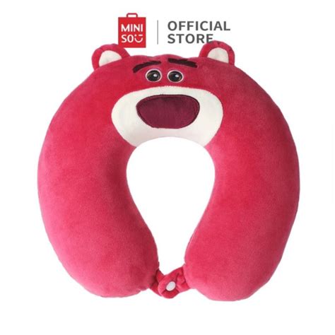 Jual MINISO Bantal Leher Busa Memori TOY STORY Lotso Travel Neck Pillow