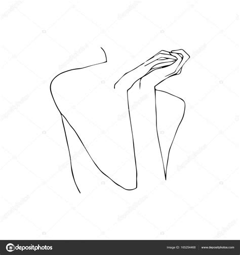 Sketch Of A Naked Girl Stock Vector Image By Depositphotostas 165254468