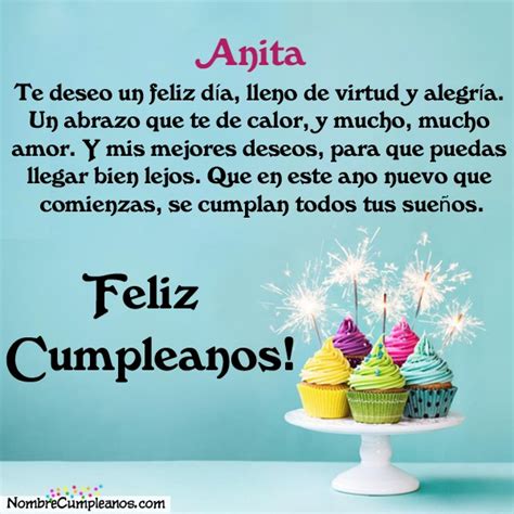 Feliz Cumpleaños Anita Tartas Tarjetas Deseos