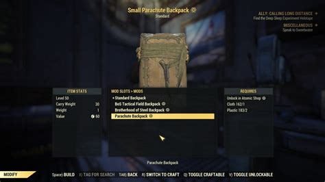 Fallout How To Get A Backpack Free Skins