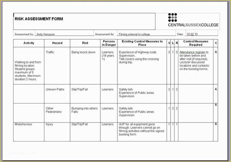 Printable 39 Free Risk Analysis Templates Risk Assessment Matrix Riset