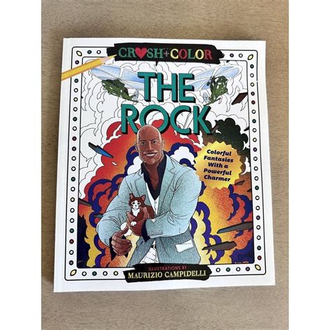 New Crush Color Dwayne The Rock Johnson Coloring Book WWE WWF