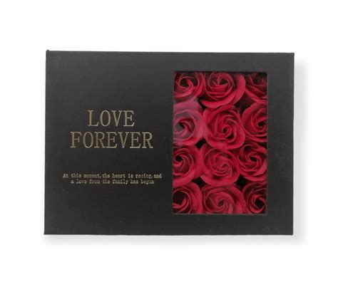 Caja de Joyería con 12 Rosas de jabón Best Wishes caja para regalo