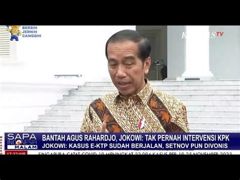 Jokowi Bantah Pernyataan Agus Raharjo Di Program Rosi Youtube