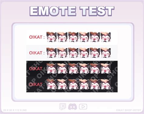 KURO Cute Kawaii Pat Emotes Twitch Youtube Discord X2 Etsy