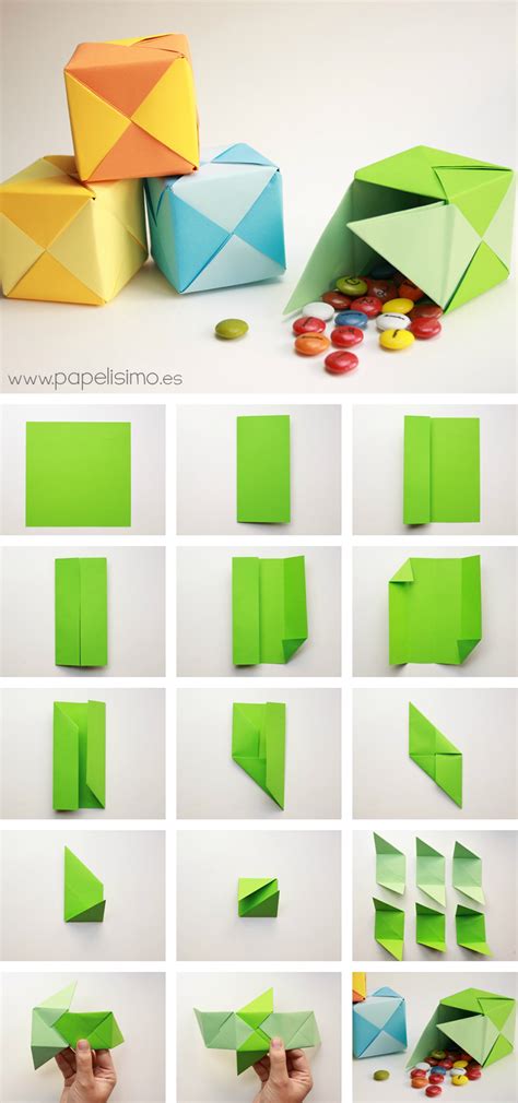 Caja De Papel Origami Tipo PUZZLE Paso A Paso PAPELISIMO