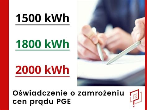 Zamrożenie cen prądu PGE wniosek oświadczenie PDF wzór 2024
