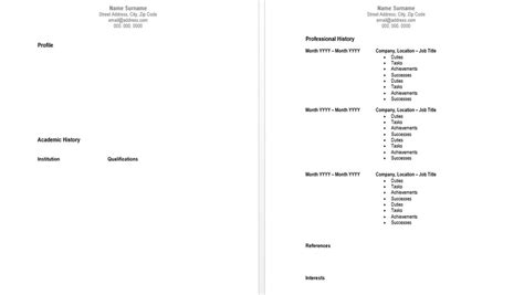 Naked Resume Layout