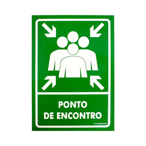 Placa Ponto De Encontro X Cm Pvc R Gido Zeus Do Brasil