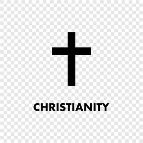 Símbolo o icono vectorial de la cruz cristiana Símbolo de la religión
