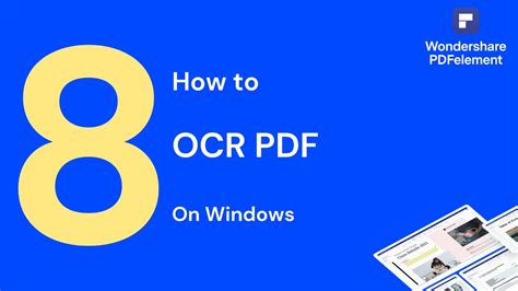 how to ocr pdf on windows pdfelement 8 youtube