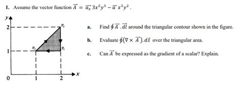 solved 1 assume the vector function a āy 3x²y3 ã x3y2