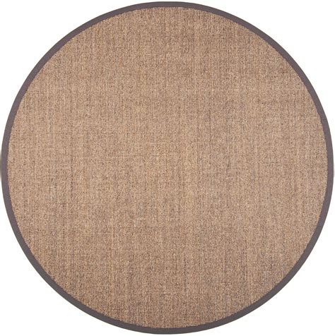 VM Carpet Sisal matto 133 cm pyöreä harmaa mix 70 mm kanttaus veke fi