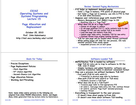 cs162 operating systems and systems programming lecture 15