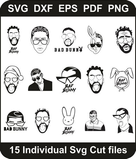 Bad Bunny Svg Bundle Bad Bunny Svg Design Pack For Cricut Silhouette