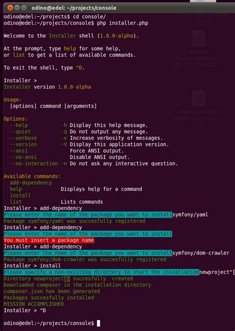 Create A Composer Command Line Installer With The Symfony2 CLI
