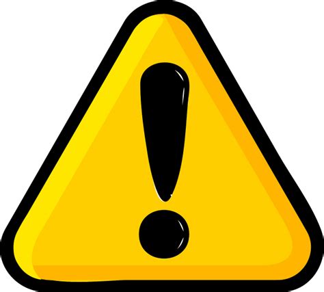 Black Yellow Caution Warning Triangle Icon Citypng