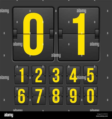 Countdown Timer White Color Mechanical Scoreboard Stock Photo Alamy
