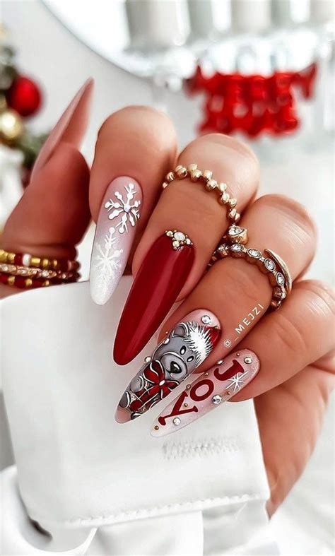 50 Fab Christmas Nail Designs Ideas Christmas Stiletto Nails
