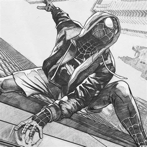 The Finished Bw Miles Morales Spidey I Only Recently Saw Into The