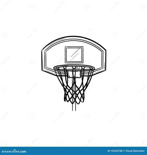 Basketball Hoop And Net Hand Drawn Outline Doodle Icon Stock Vector