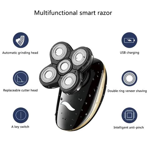 Kit de barbeador elétrico multifuncional unissex navalha elétrica