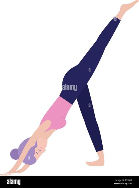 Woman And Yoga Stock Vector Image Art Alamy
