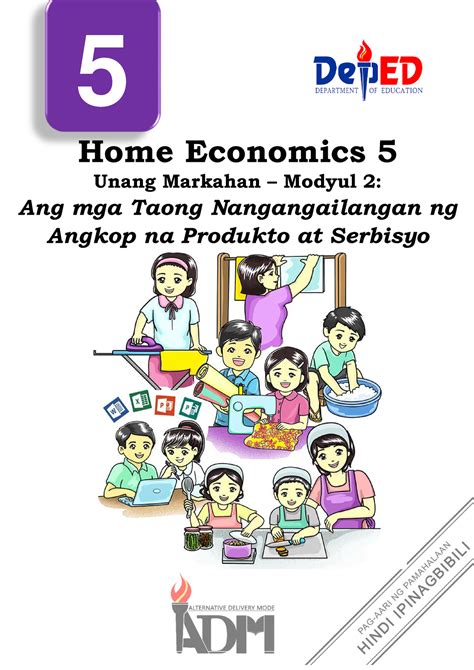 TLE HE 5 Q1 Mod2 Ang Mga Taong Nangangalaga Ng Angkop Na Produkto At