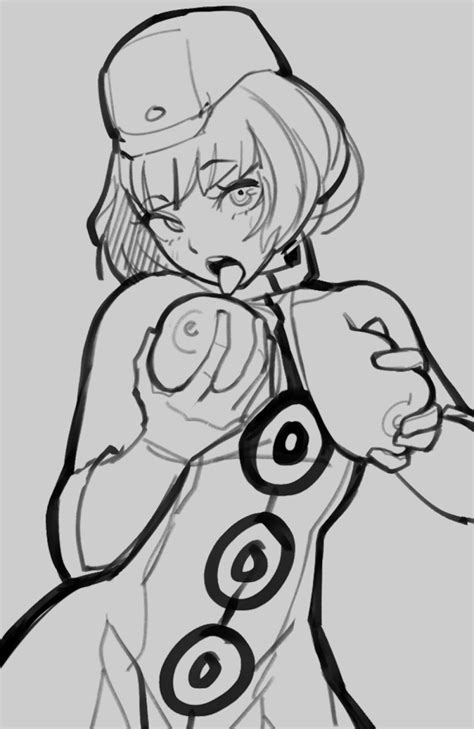 Rule 34 1girls Breast Grab Breasts Out Cleavage Dress Elizabeth Persona Gloves Grabbing Own