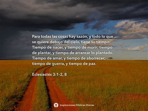 Eclesiastés 3 1 2 8 Inspiraciones Bíblicas Diarias