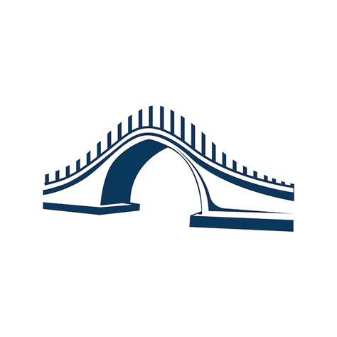 Vector de diseño de plantilla de logotipo de puente Vector Premium