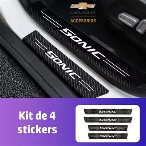 Sticker Protecci N De Estribos Chevrolet Sonic Fibra Carbono Meses